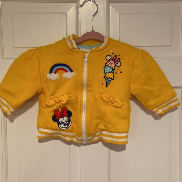 Disney | Jackets & Coats | Disney Baby Girl Nwot Minnie Mouse Varsity ...